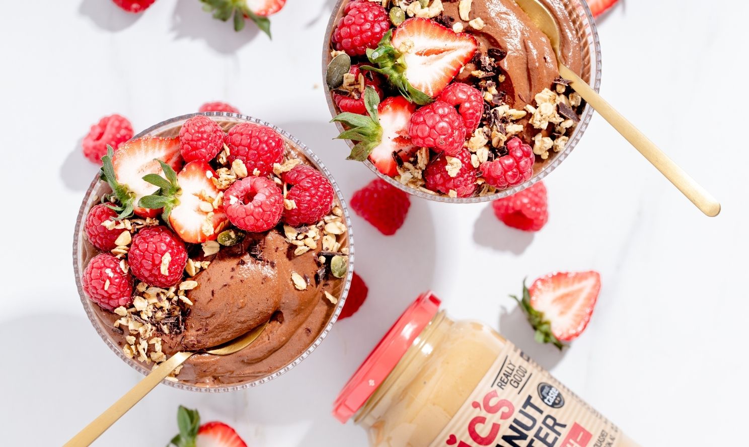 Creamy Chocolate Peanut Butter Breakfast Mousse Pots | Pic's Peanut Butter