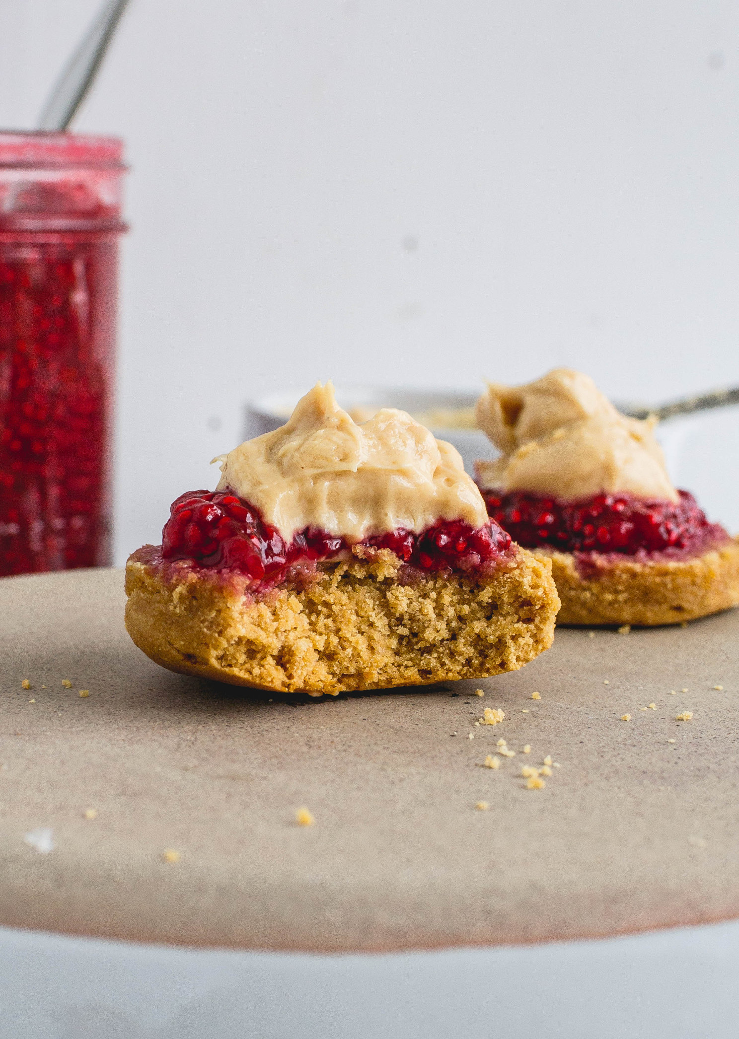 Peanut Butter Scones with PB Cream & Jam